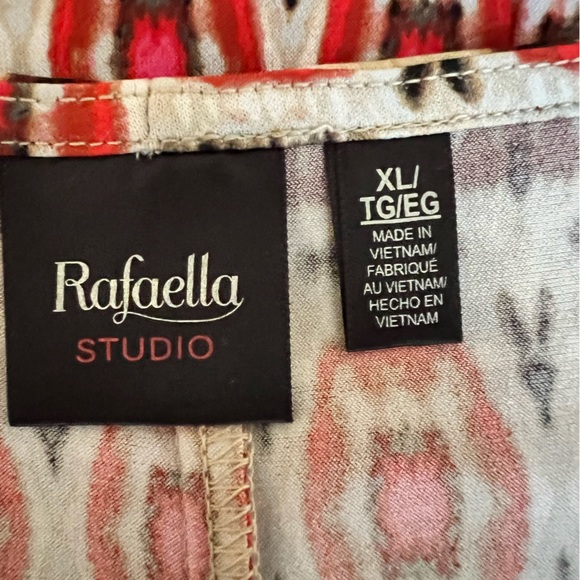 Rafaella | Dresses | Rafaella Colorful Orange And Brown Geometric ...